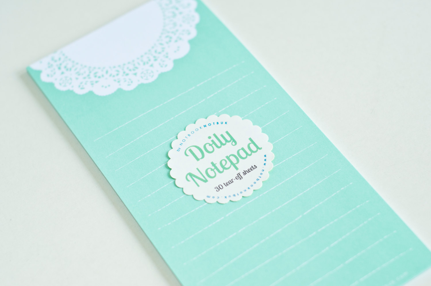 Doily Mint Notepad on Luulla